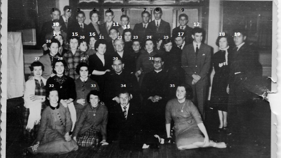 Una foto de 1955 a cuyos presentes se desea identificar